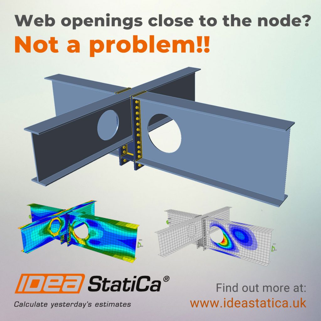 Web openings close to the node – IDEA StatiCa
