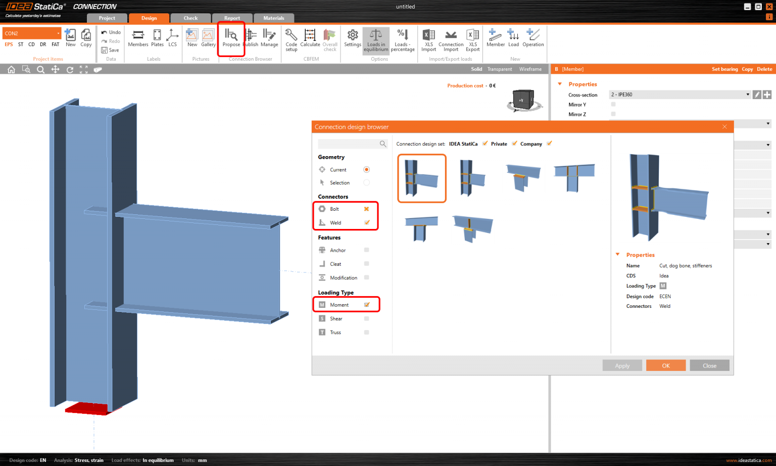 IDEA StatiCa | Connection design templates